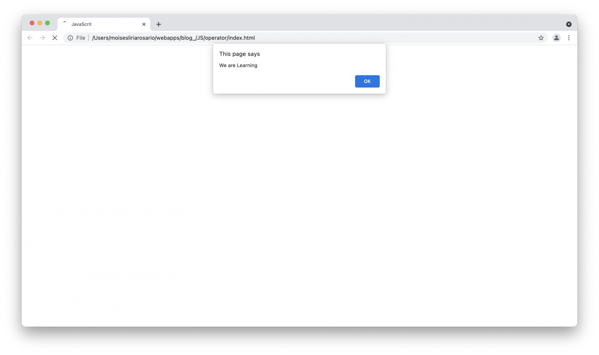 Intro to JavaScript for Web development - Moe's Link
