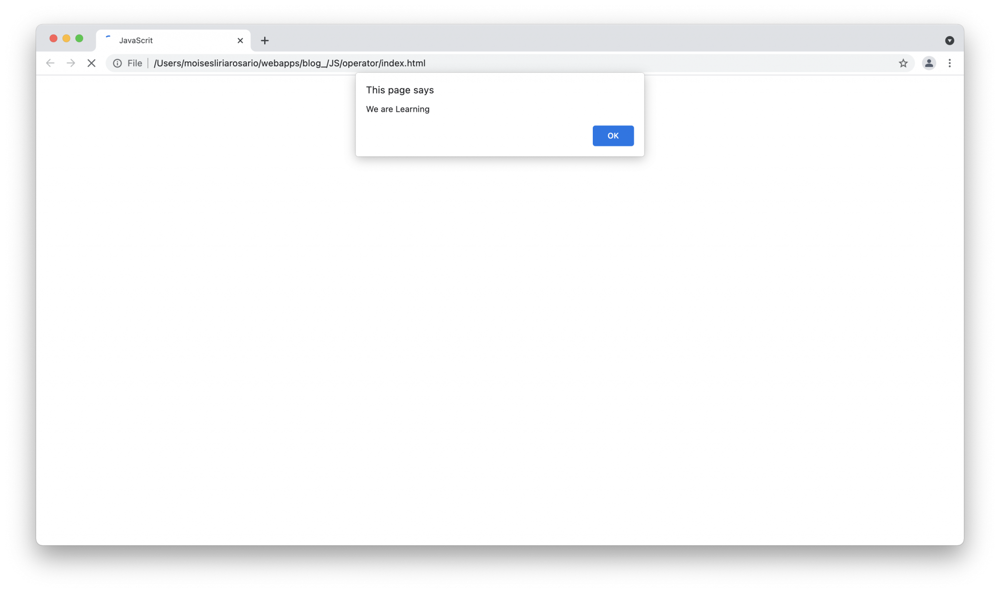 Intro to JavaScript for Web development - Moe's Link