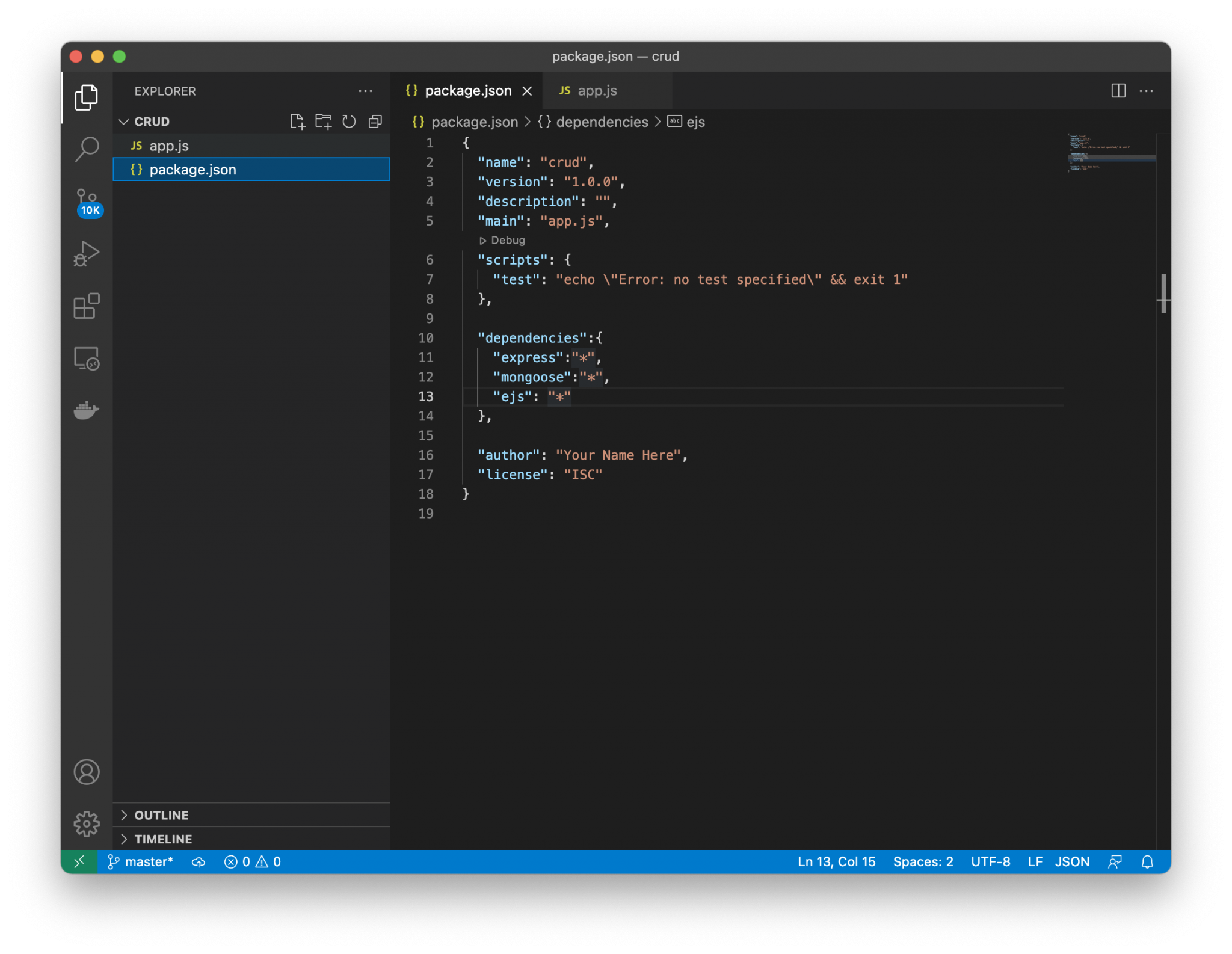 Nodejs And Express CRUD - Moe's Link