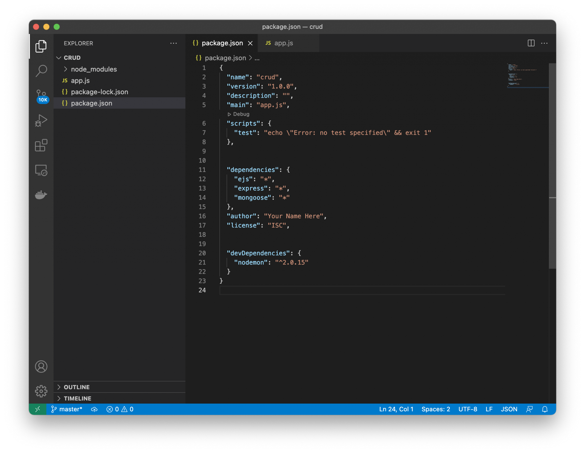 Nodejs And Express CRUD - Moe's Link