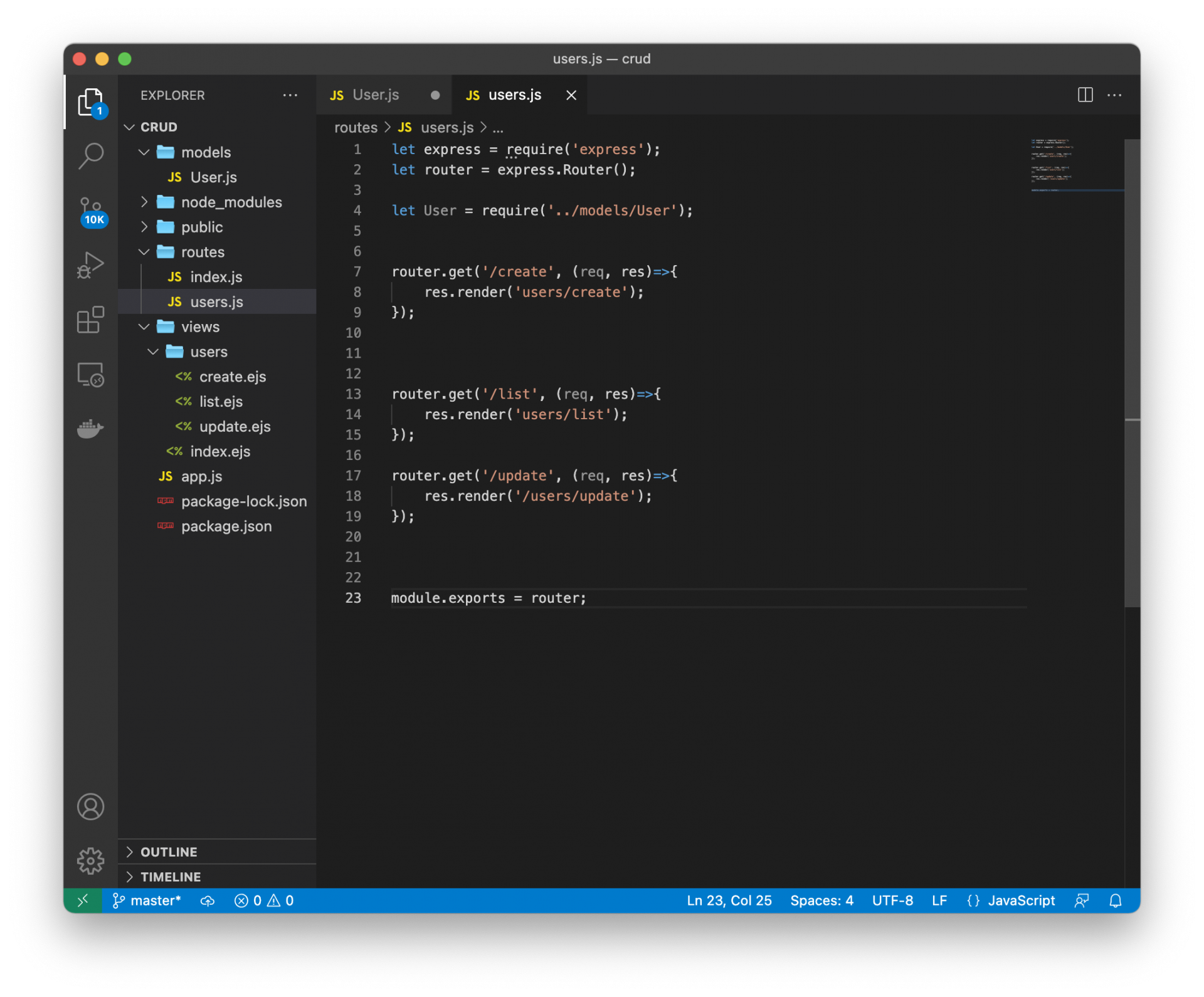 Nodejs And Express CRUD - Moe's Link